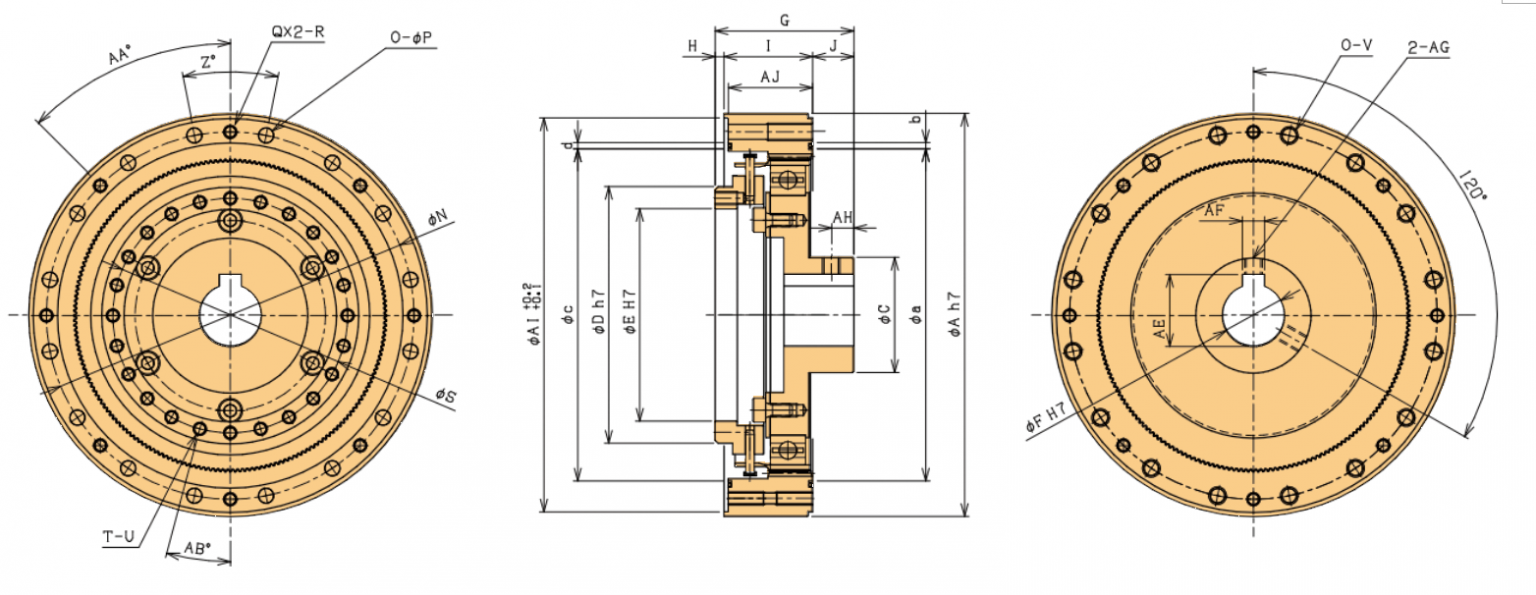 Hộp số giảm tốc SWG-CR Component type / Rigid - IDEA Techmart
